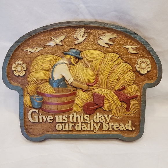 Burwood | Wall Decor | Vintage Burwood 986 Resin Give Us This Day Our ...